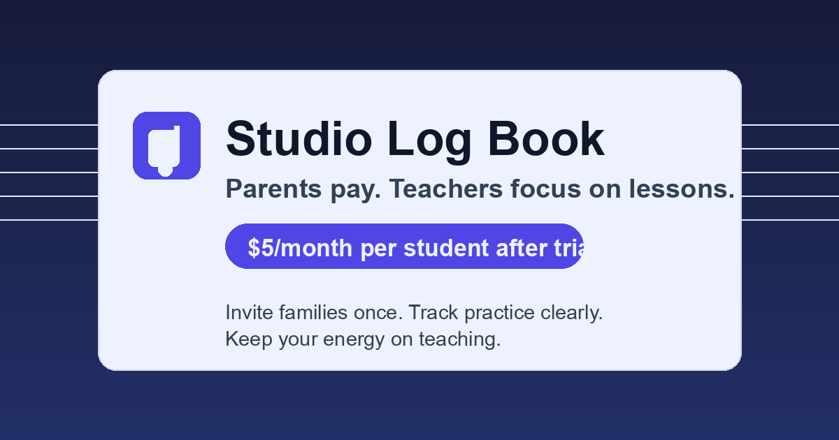 Studio progress, clearly tracked. | Studio Log Book